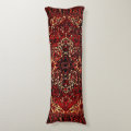 Oriental rug design in dark red body pillow | Zazzle