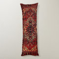 Oriental rug design in dark red body pillow | Zazzle