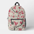 Oriental Style Sakura Cherry Blossom Art Printed Backpack | Zazzle