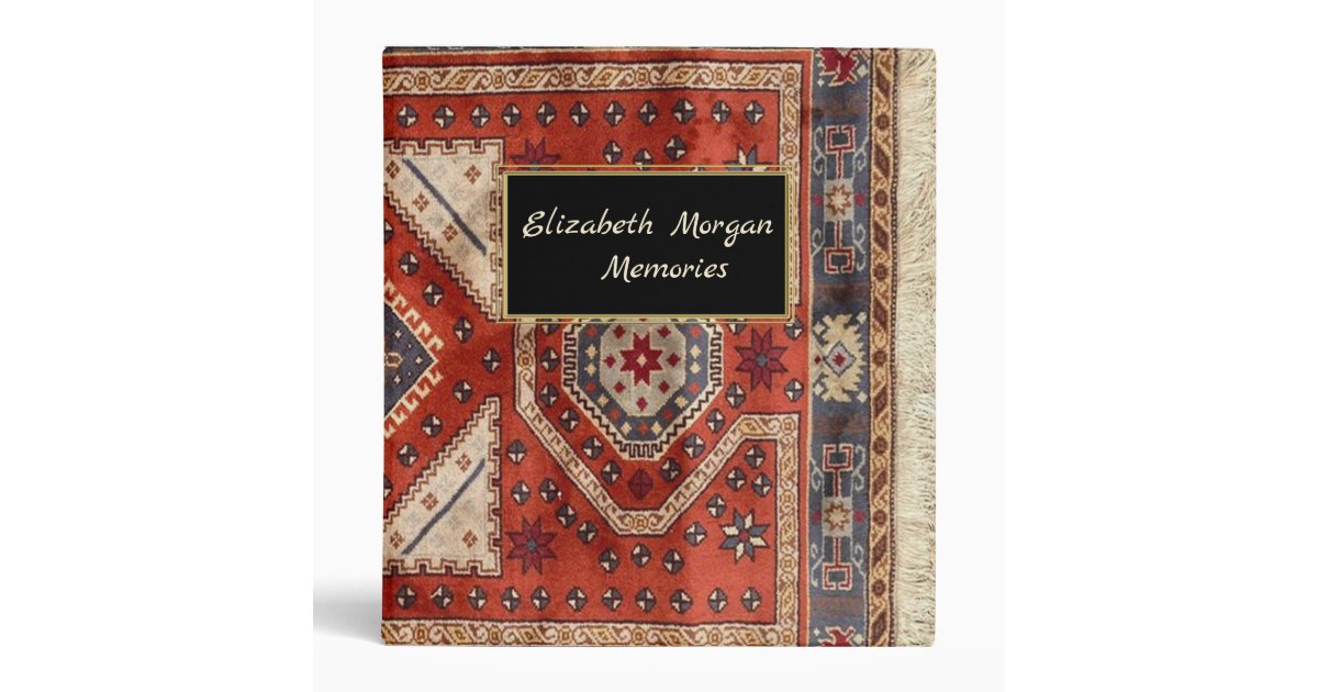 Oriental Turkish Persian Carpet Red 3 Ring Binder | Zazzle