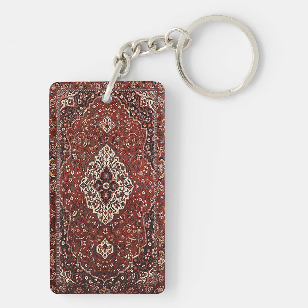 Oriental Turkish Persian Carpet Rug Keychain | Zazzle
