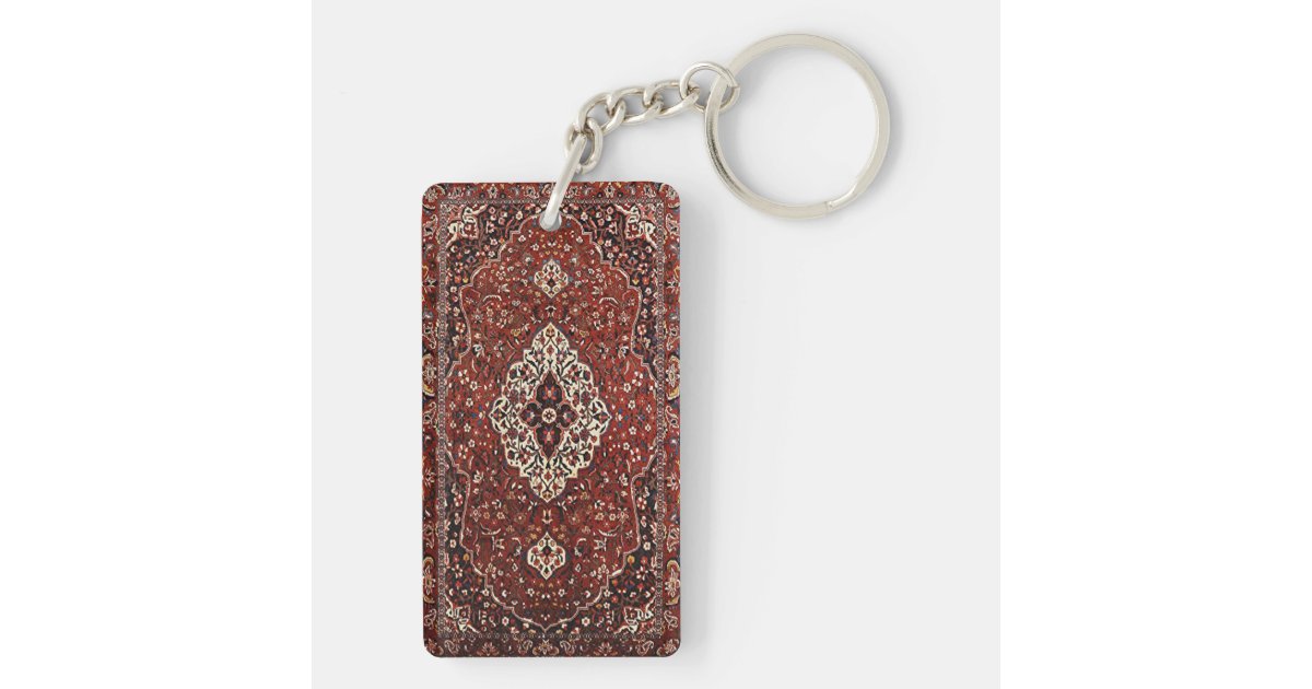 Oriental Turkish Persian Carpet Rug Keychain | Zazzle