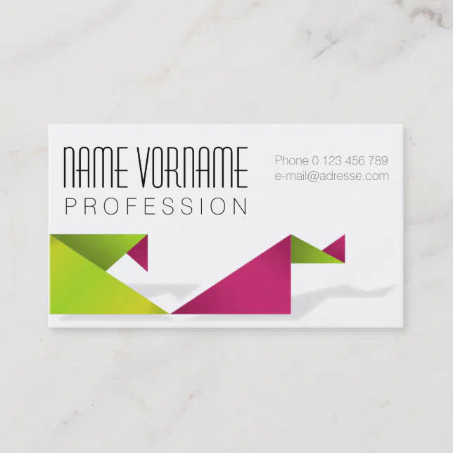 origami business card | Zazzle