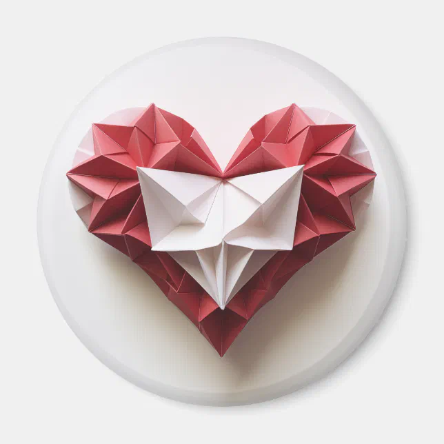 Origami heart magnet | Zazzle