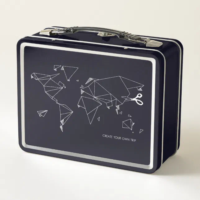 Origami Map Metal Lunch Box | Zazzle