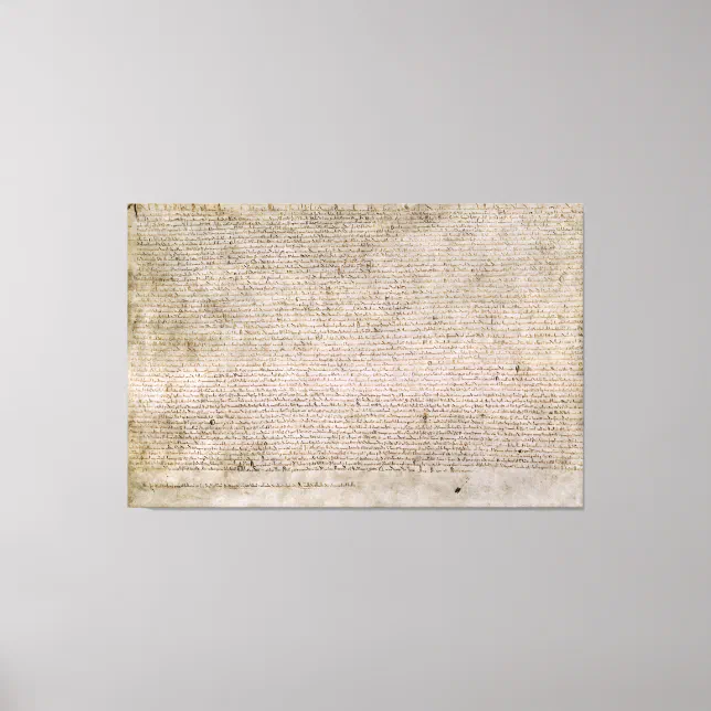 ORIGINAL 1215 Magna Carta British Library Canvas Print | Zazzle