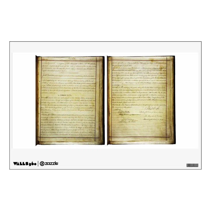 ORIGINAL 14th Amendment U.S. Constitution Wall Sticker | Zazzle