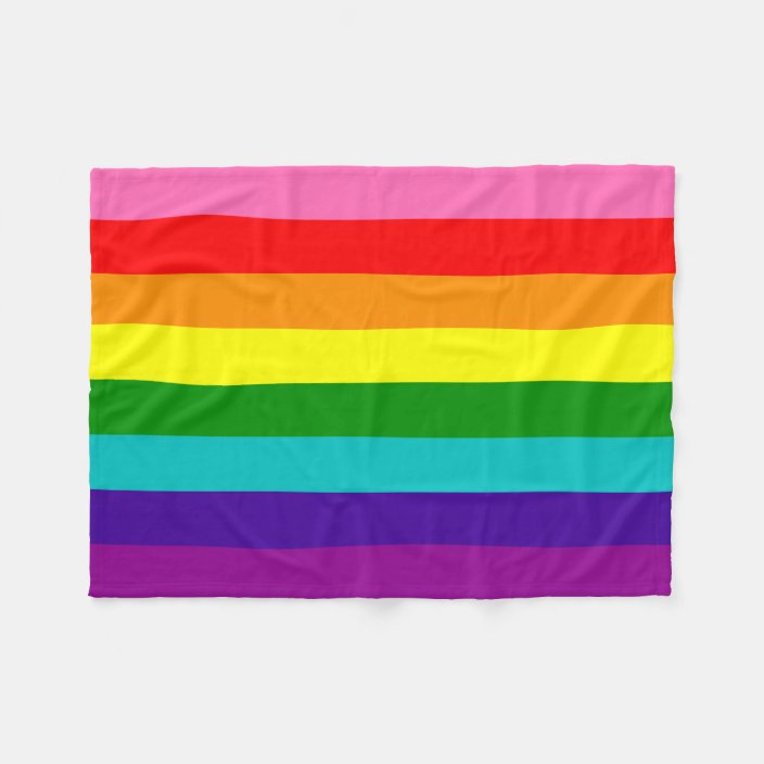 Original 8-Stripe LGBT Gay Pride Rainbow Flag Fleece Blanket | Zazzle.com