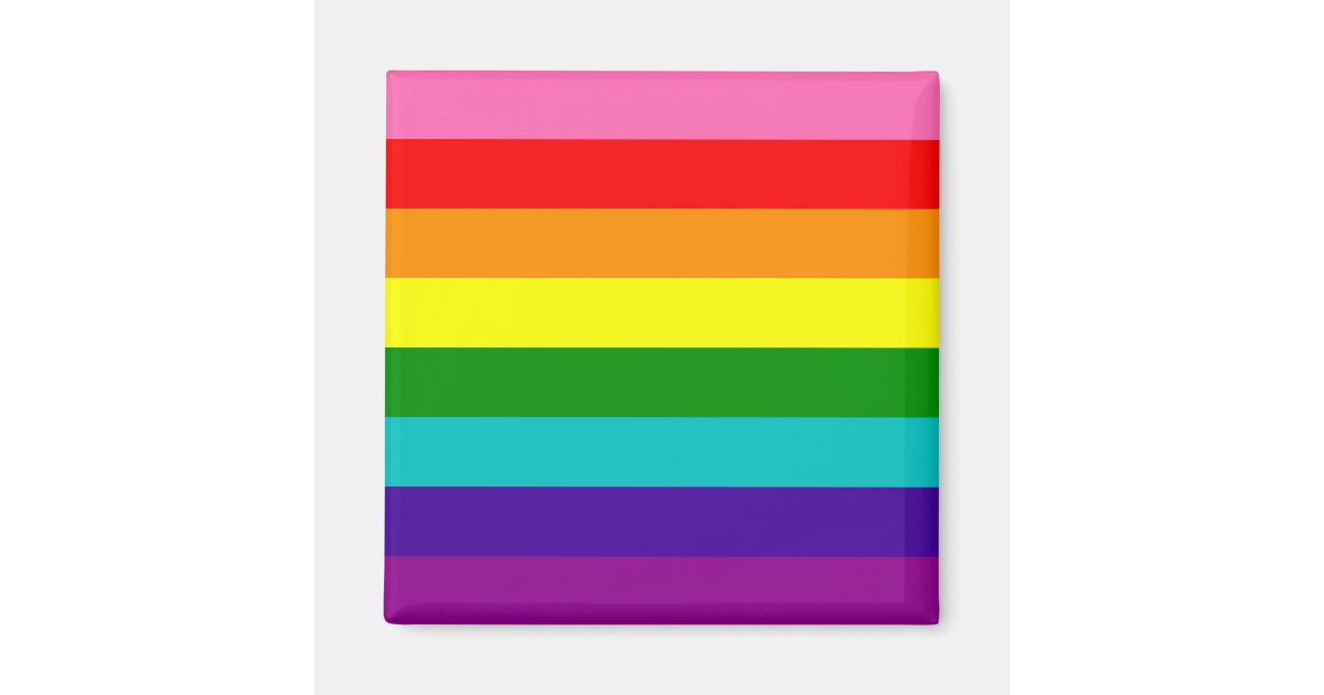 Original 8-Stripe LGBT Gay Pride Rainbow Flag Magnet | Zazzle