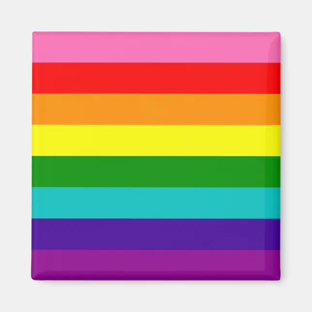 Original 8-Stripe LGBT Gay Pride Rainbow Flag Magnet | Zazzle