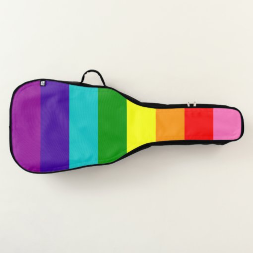 Original 8 Stripes Rainbow Flag LGBT Guitar Case | Zazzle