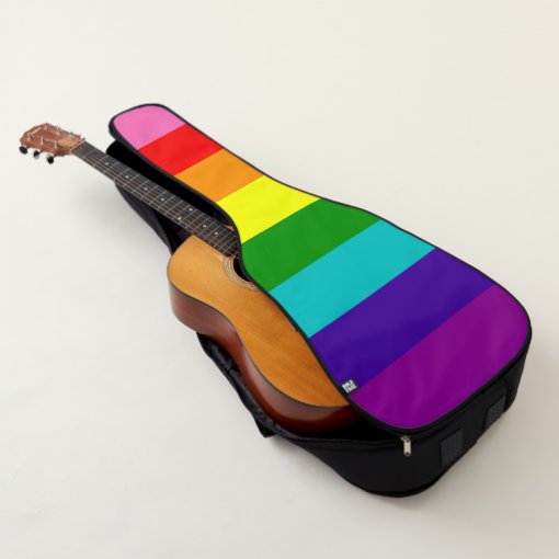 Original 8 Stripes Rainbow Flag LGBT Guitar Case | Zazzle