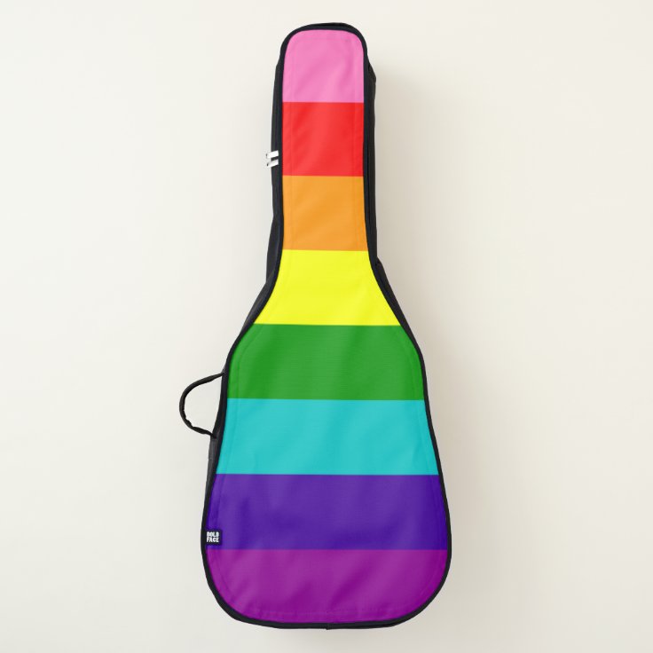 Original 8 Stripes Rainbow Flag LGBT Guitar Case | Zazzle