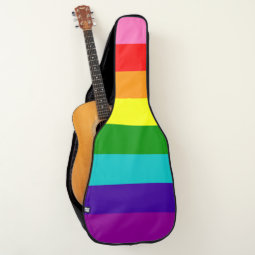 Original 8 Stripes Rainbow Flag LGBT Guitar Case | Zazzle