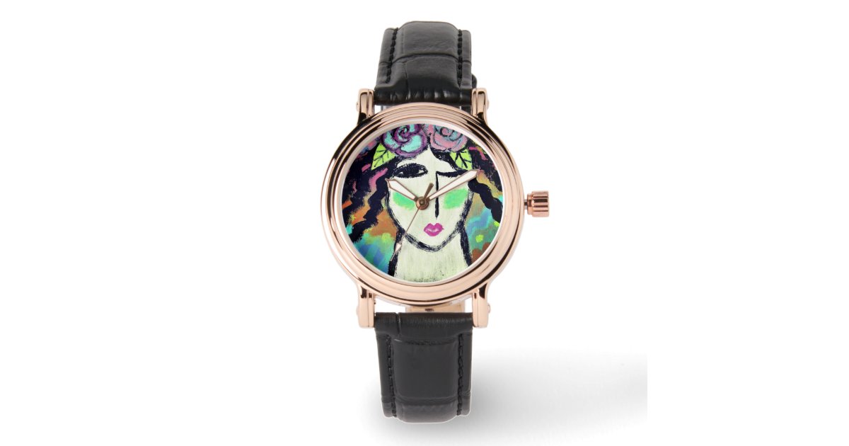 Original Abstract Painting Watch | Zazzle