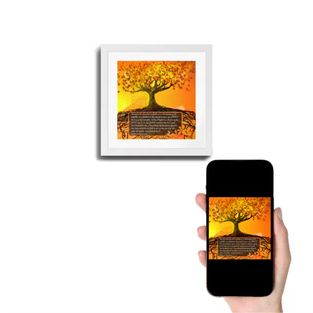 Original Art- Distressed Grunged Roots Tree Poster | Zazzle