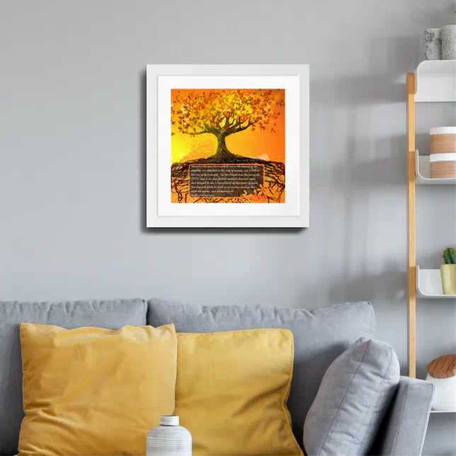 Original Art- Distressed Grunged Roots Tree Poster | Zazzle