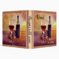 Original Art Wine Themed Recipe Binder | Zazzle