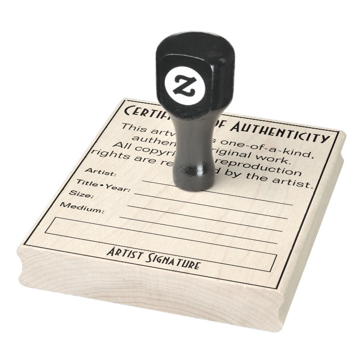 Original Artist Authenticity Stamp | Zazzle