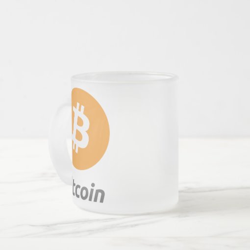 Original Bitcoin Logo Symbol Frosted Glass Mug | Zazzle