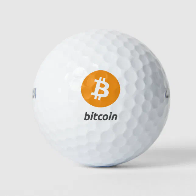 Original Bitcoin Logo Symbol Golf Ball Golfballs | Zazzle