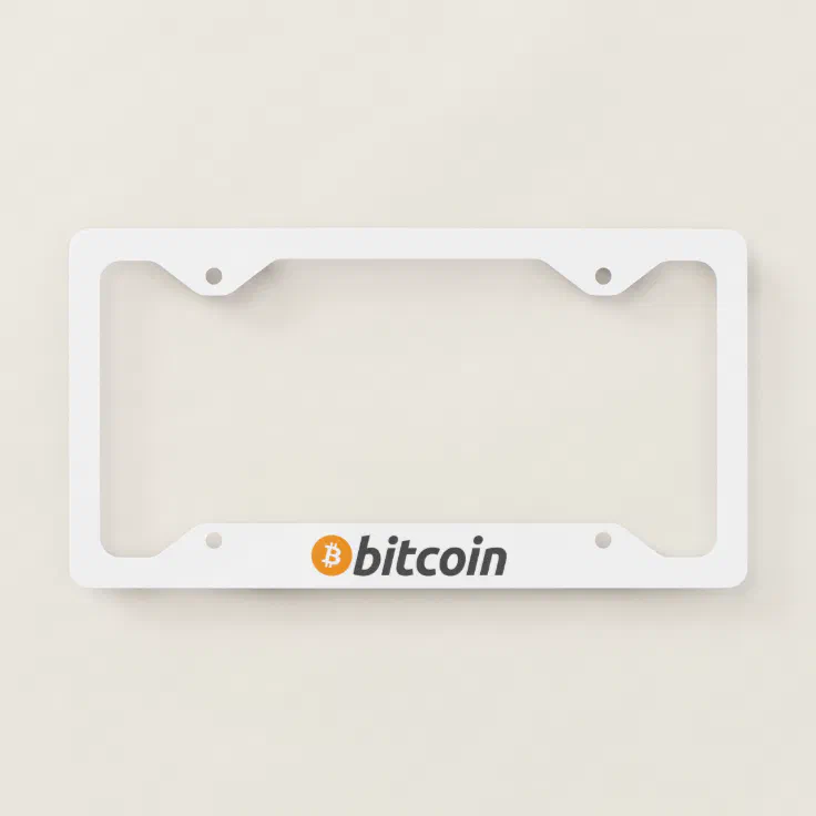 Original Bitcoin Logo Symbol License Plate Frame | Zazzle