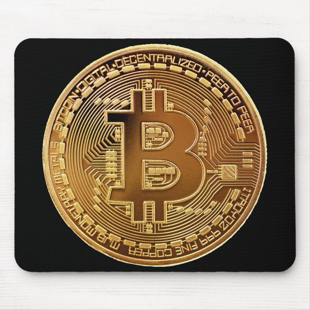 Original Bitcoin Symbol Logo Graph Mouse Pad | Zazzle
