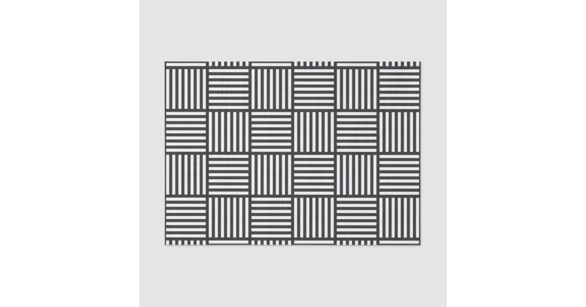 Original BLACK AND WHITE DOUBLE DIAMOND PATTERN Tissue Paper | Zazzle