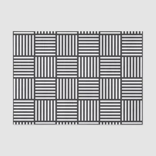 Original BLACK AND WHITE DOUBLE DIAMOND PATTERN Tissue Paper | Zazzle