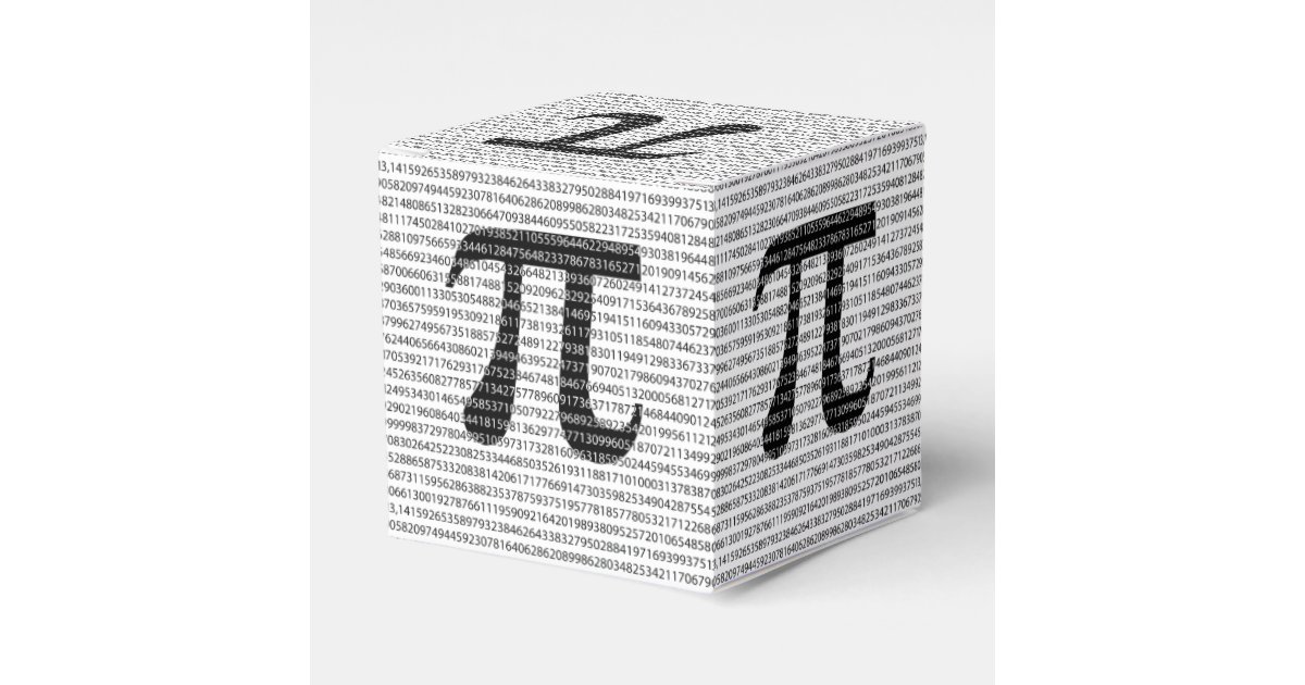 Original black number pi day mathematical symbol favor boxes | Zazzle