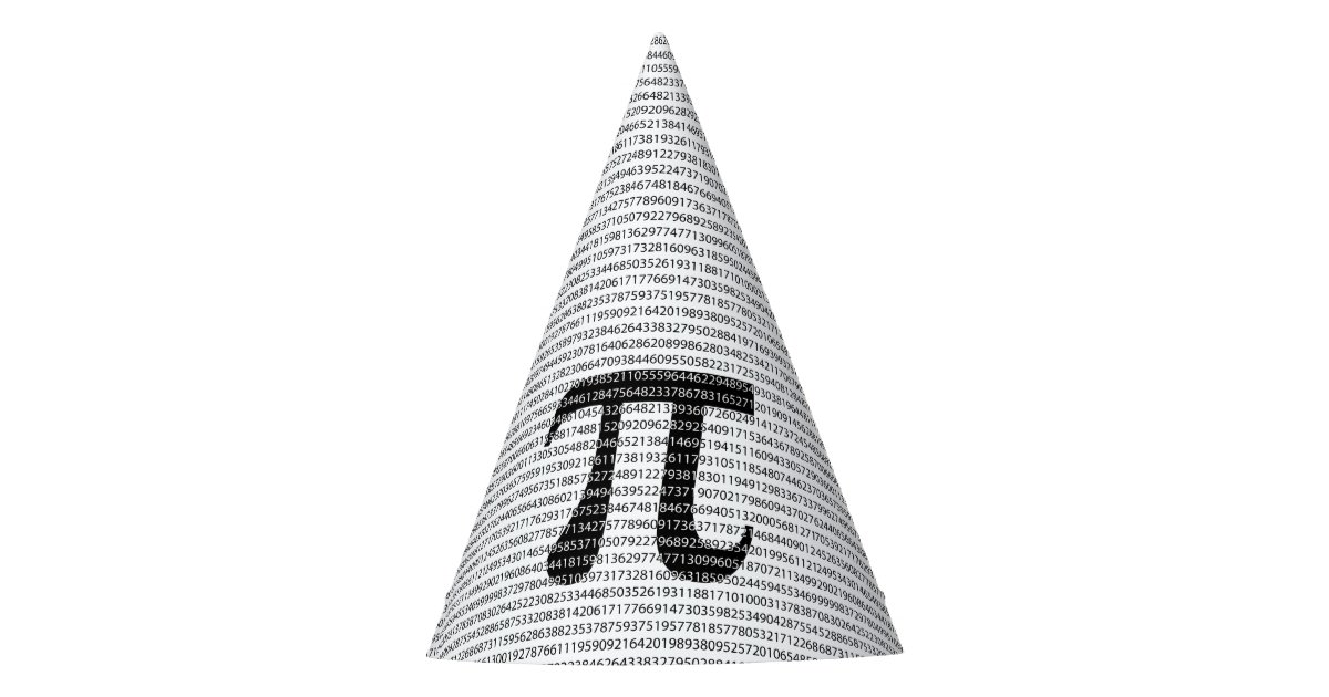 Original black number pi day mathematical symbol party hat | Zazzle