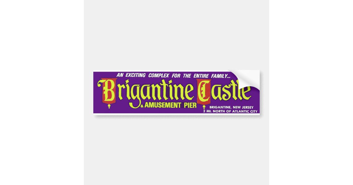 Original Brigantine Castle Bumper Sticker | Zazzle
