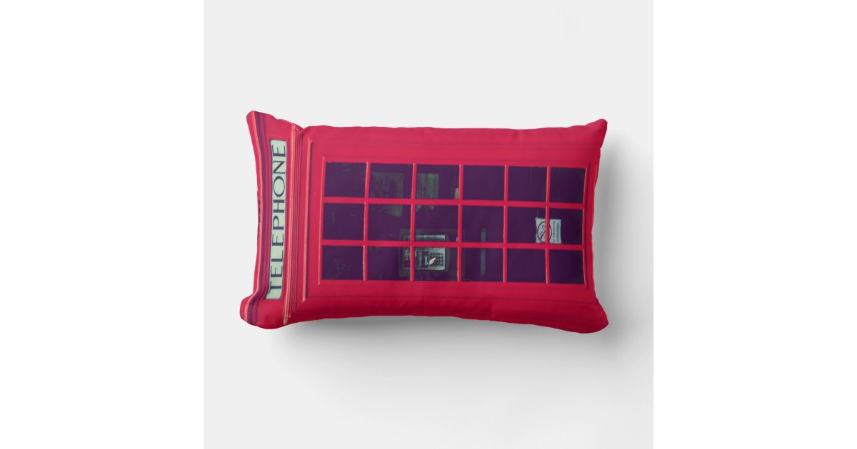 Original british phone box lumbar pillow | Zazzle