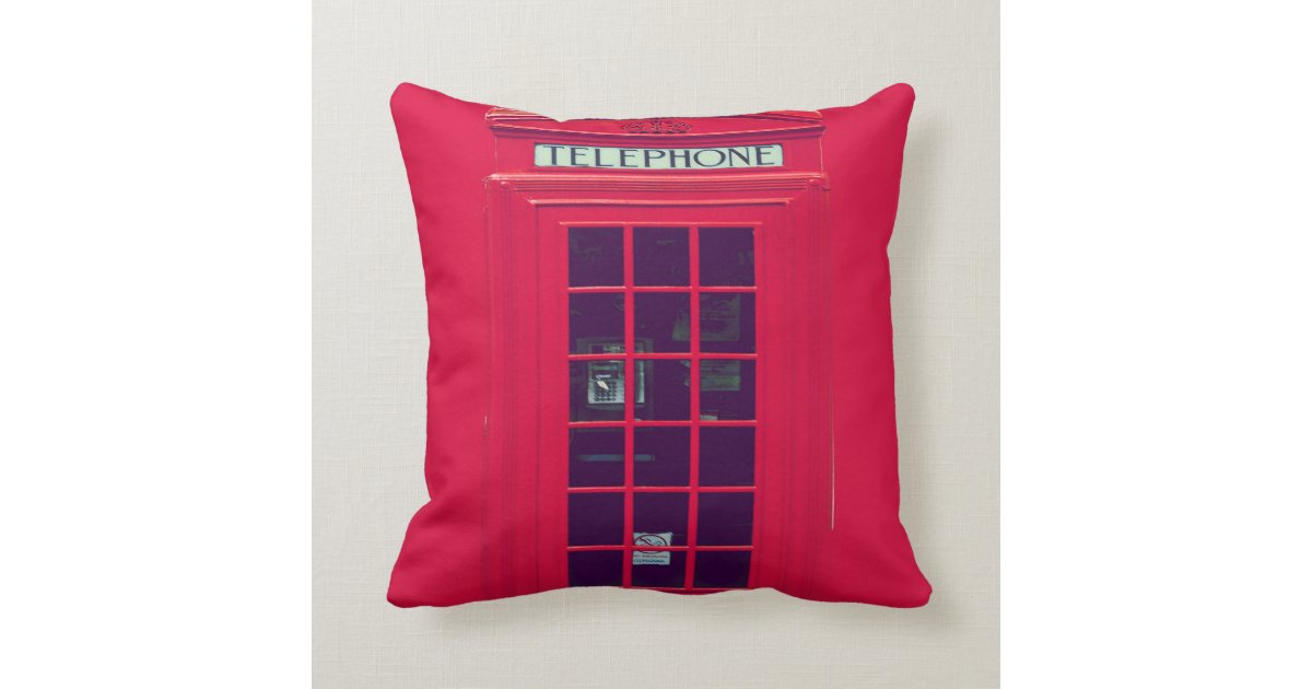 Original british phone box throw pillow | Zazzle.com