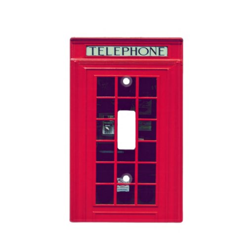 Original british red phone box light switch cover | Zazzle