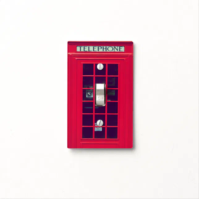 Original british red phone box light switch cover | Zazzle
