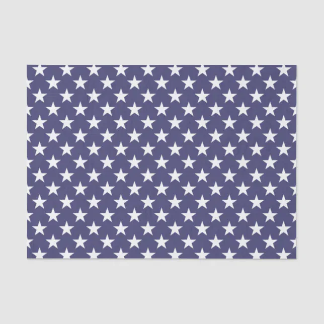 Original Cool Style Navy White Star pattern Tissue Paper | Zazzle