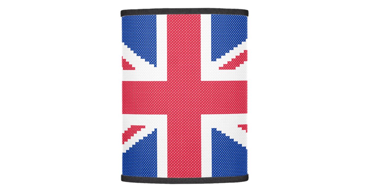 Original cross-stitch design Union Jack Lamp Shade | Zazzle