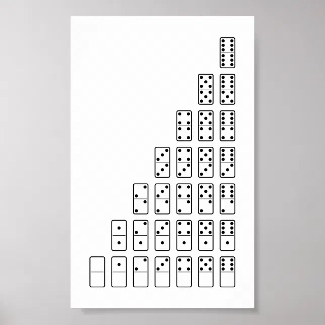 Original design black and white Domino symbols Poster | Zazzle