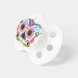 Original Drawn By Artist Sugar Skull Pacifier | Zazzle