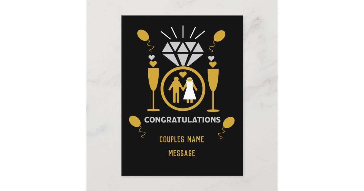 Original Funny Engagement Congratulations Postcard | Zazzle