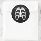 Original Horror Rib cage of a skeleton Halloween Classic Round Sticker ...