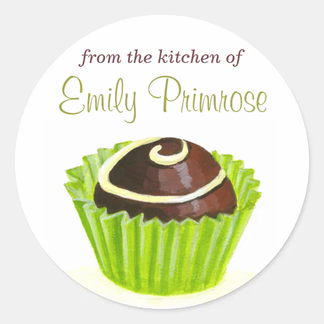 Original Illustration Chocolate Truffle stickers | Zazzle