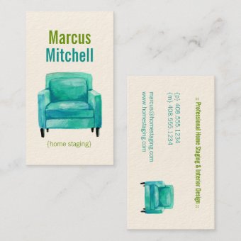 Original Illustration Home Staging Business Cards | Zazzle
