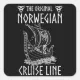 Original Norwegian Cruise Line - Nostalgic Voyage Square Sticker | Zazzle