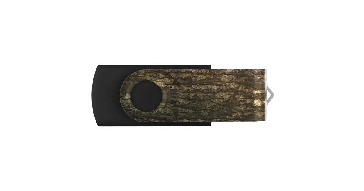 Original Oak Mossy Tree Bark Texture Art USB Flash Drive | Zazzle