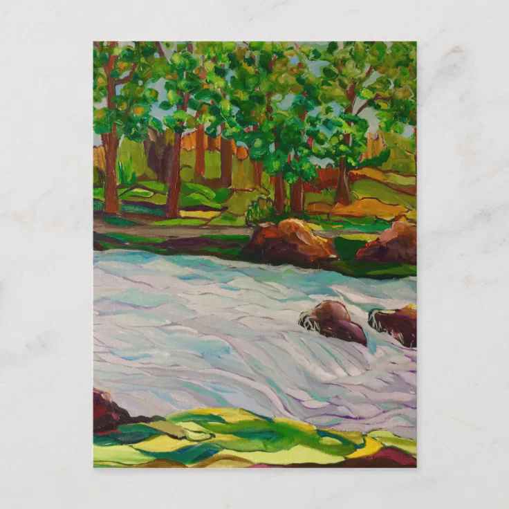 original Oil Painting Landscape Postcard | Zazzle
