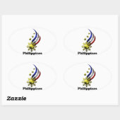 Original Philippine Logo. Mabuhay Pilipinas ! Oval Sticker | Zazzle