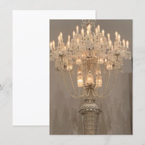 Original photo of chandelier invitation | Zazzle
