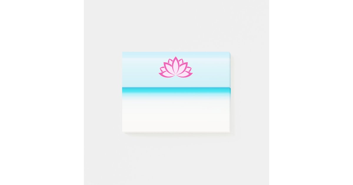 Original Pink Buddhist Symbol Lotus flower Post-it Notes | Zazzle